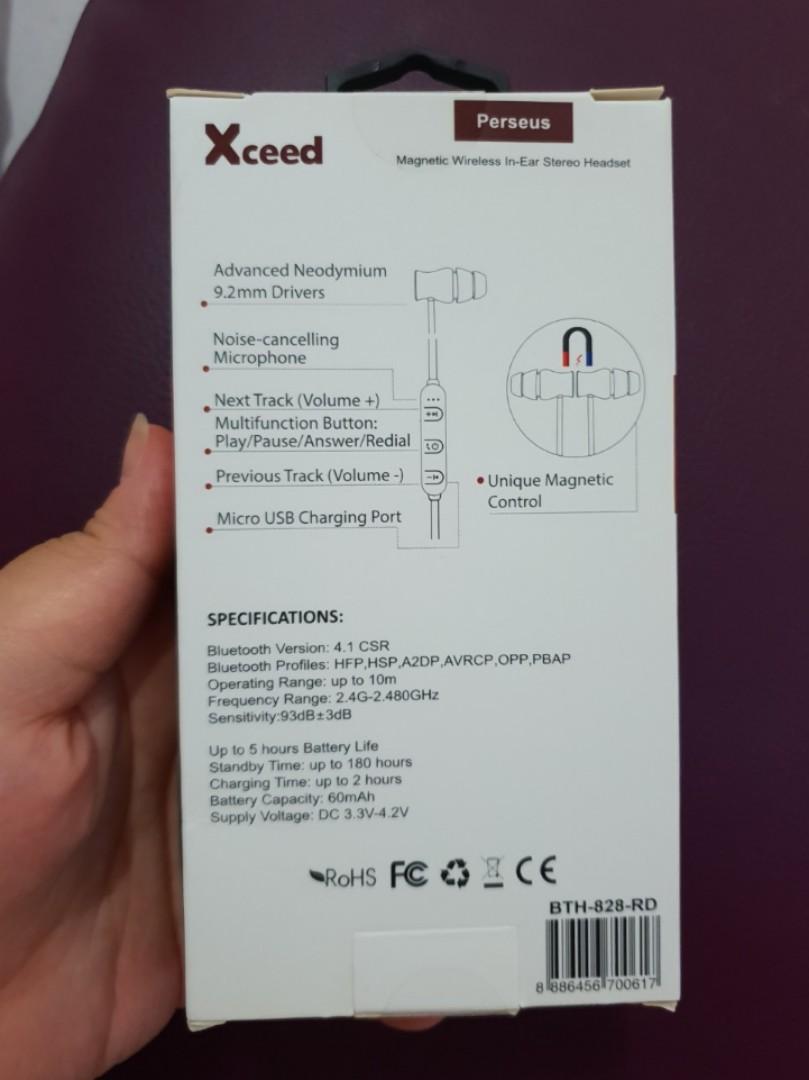 Xceed Bluetooth Earphones (Red), Audio, Earphones on Carousell