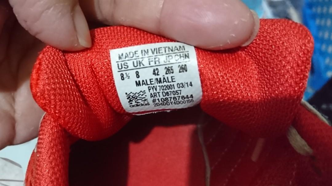 Adidas Breeze 101 M merah sz 42 original, Fesyen Pria, Sepatu ...