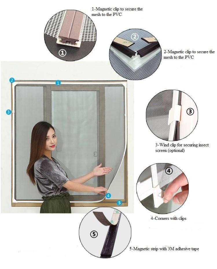 DIY Magnetic Mosquito Screen/ Insect Netting/ Keep Out Flies bug lizard ...