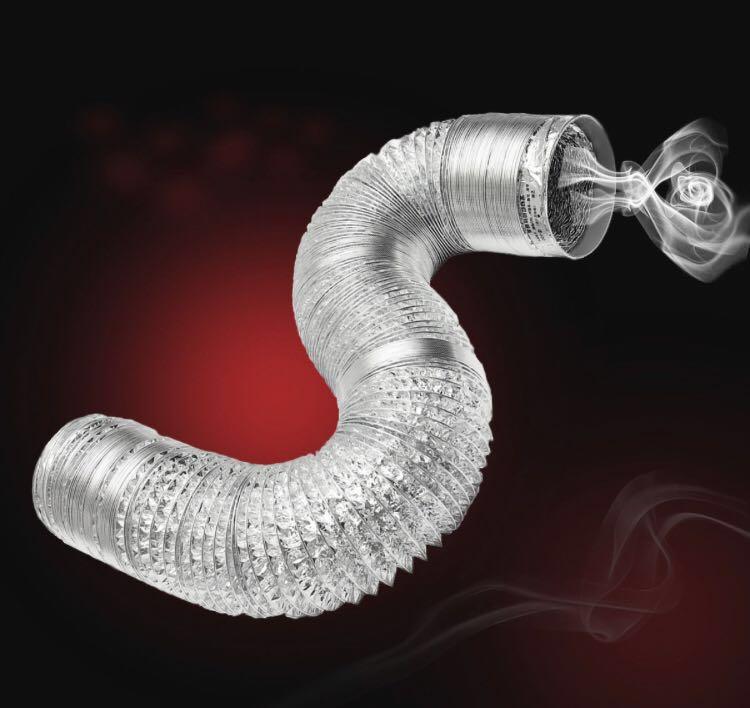 Flexible Duct Silver Aluminium Ventilation Ducting Fan Pipe Foil Cool ...