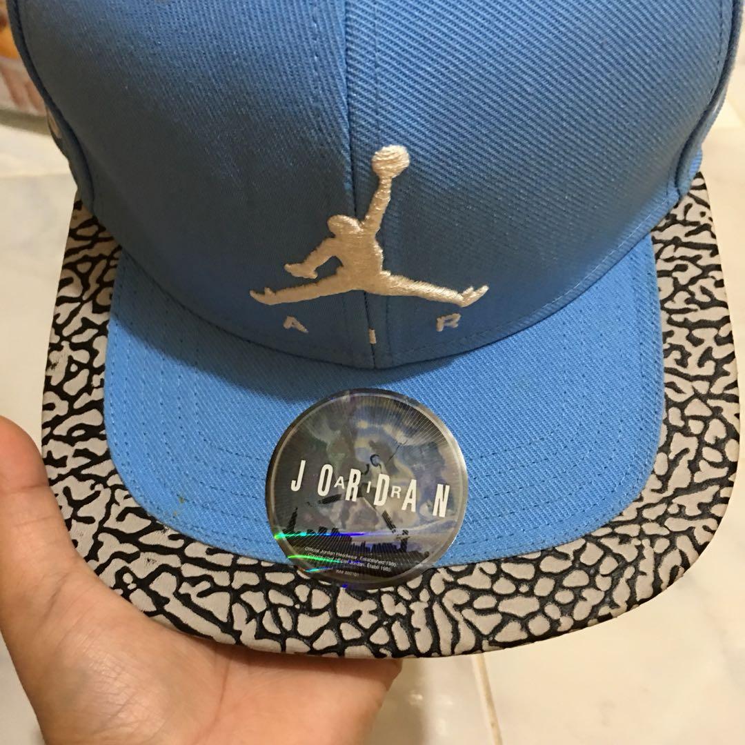 Jordan 3 cement cap light blue, Men's Fashion, Watches & Accessories ...