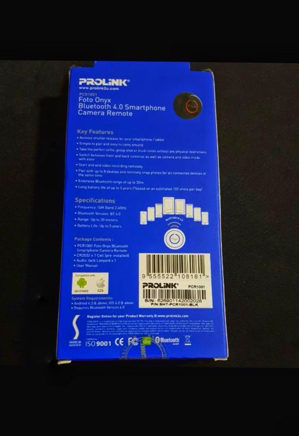 Prolink Remote Smartphone Camera Bluetooth, Photography, Video Cameras ...
