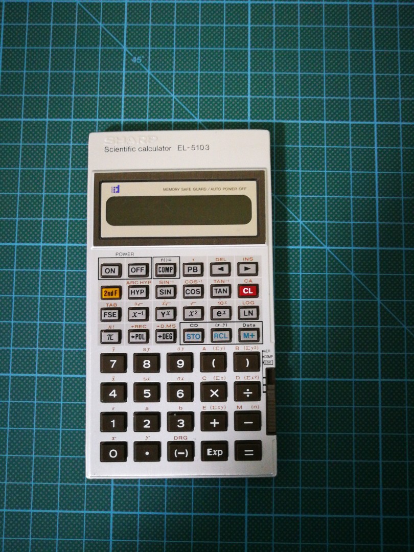 Spoilt Sharp scientific calculator EL-5103, Computers & Tech, Office ...