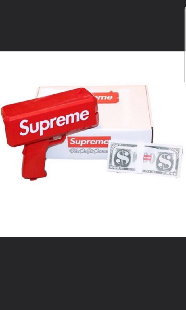 Supreme gun fake money, Hobbies & Toys, Toys & Games on Carousell