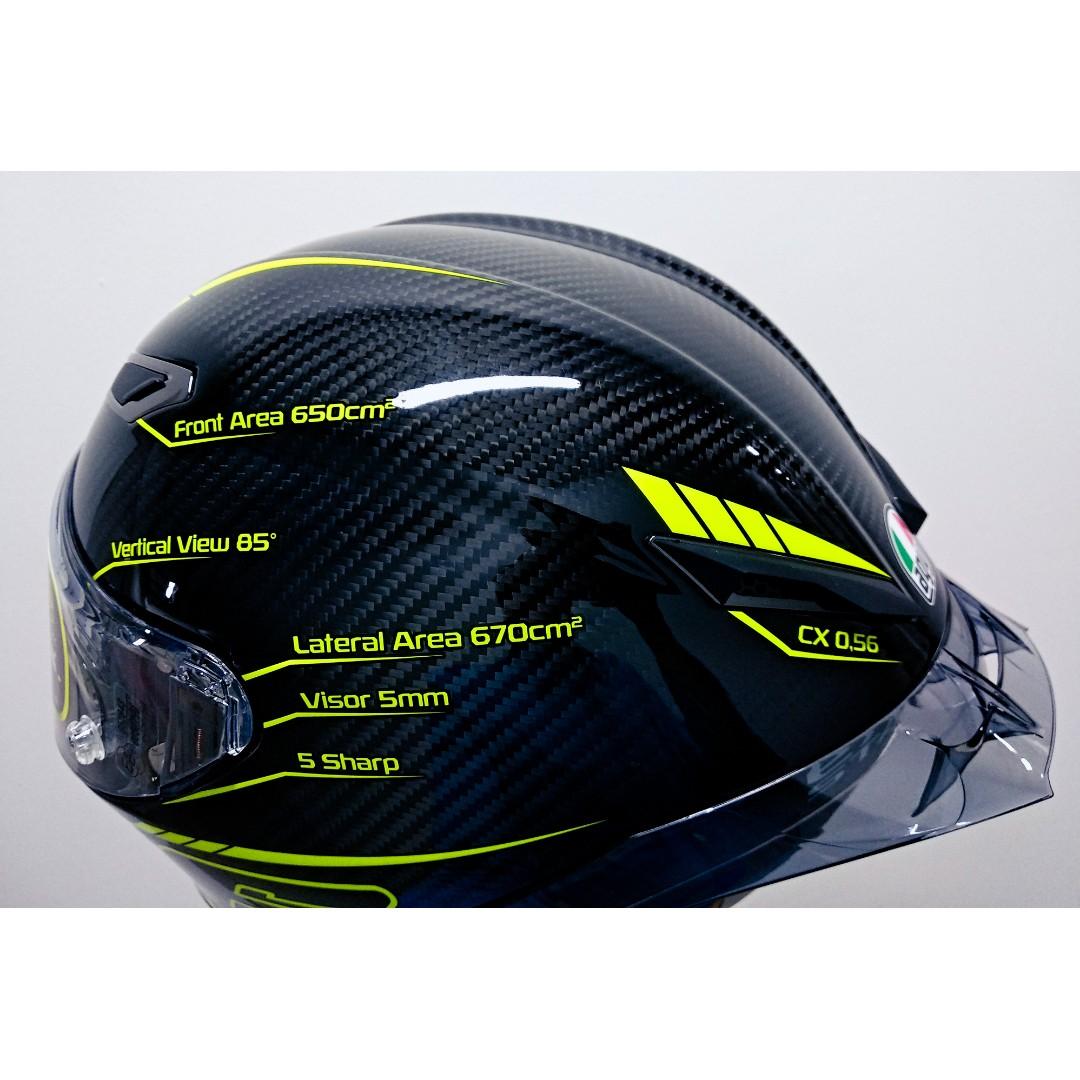 AGV Pista Project 46 V3 Gloss carbon, Motorcycles, Motorcycle Apparel ...