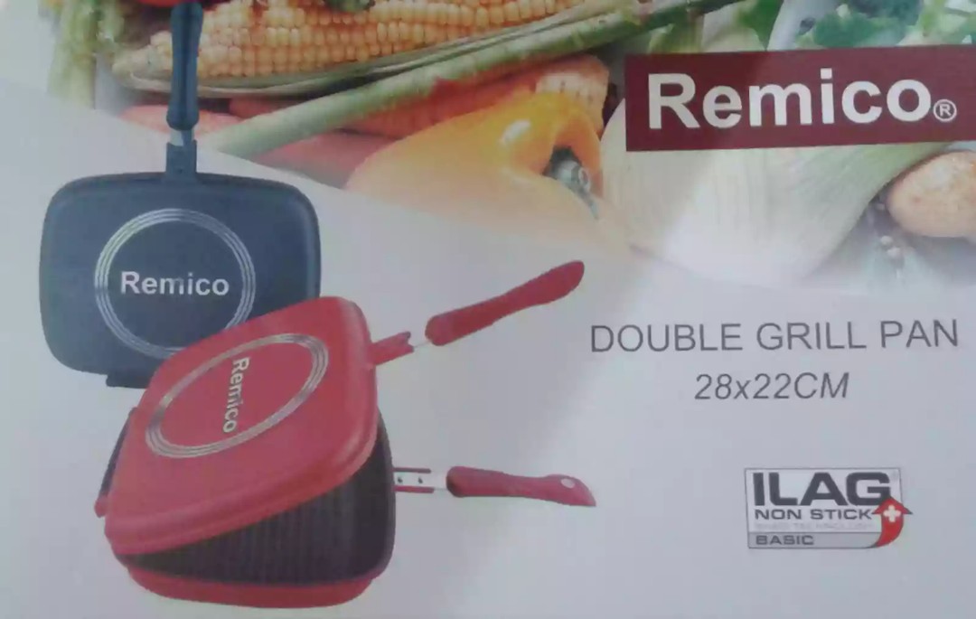 Brand New Remico Double Grill Pan, TV & Home Appliances, Kitchen ...