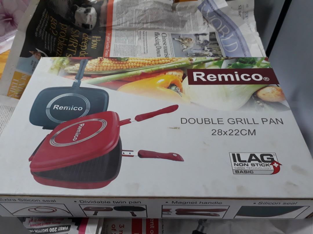 Brand New Remico Double Grill Pan, TV & Home Appliances, Kitchen ...