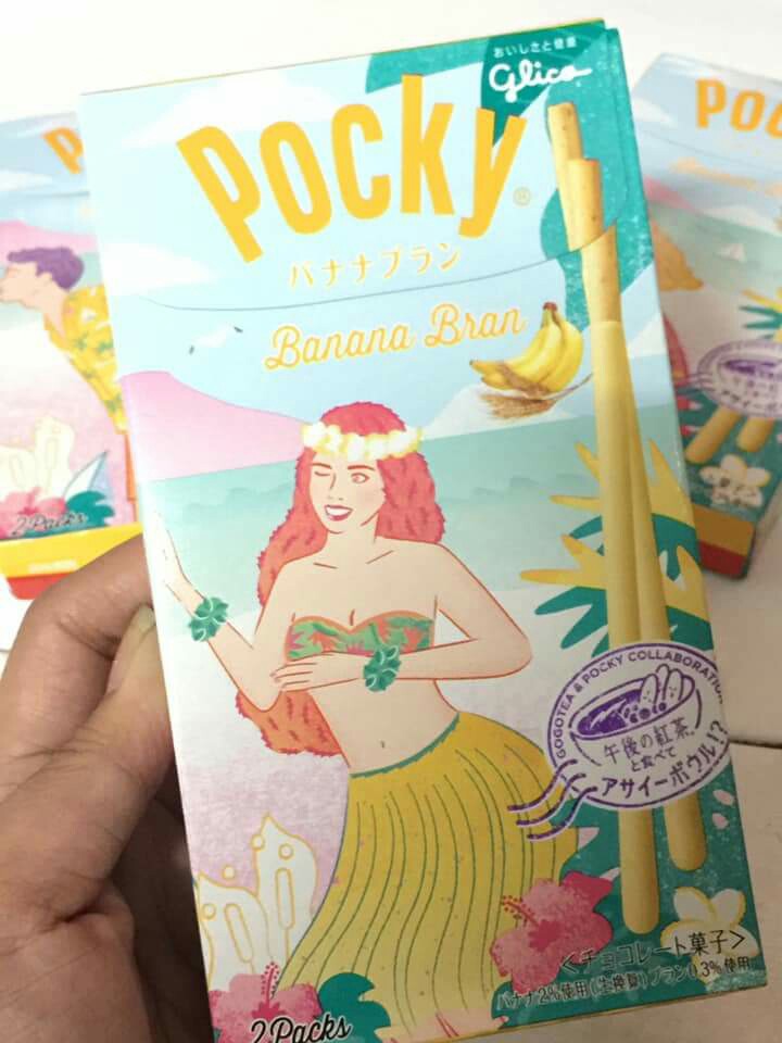Glico Pocky Banana Flavor Limited Edition (Summer Season Only), Food ...