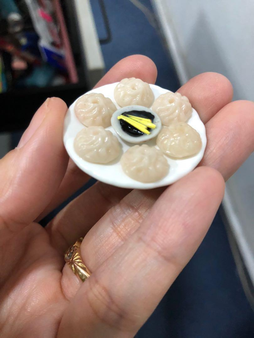 Handmade Miniature Xiao Long Bao (Clay) - glued on plates, Hobbies ...
