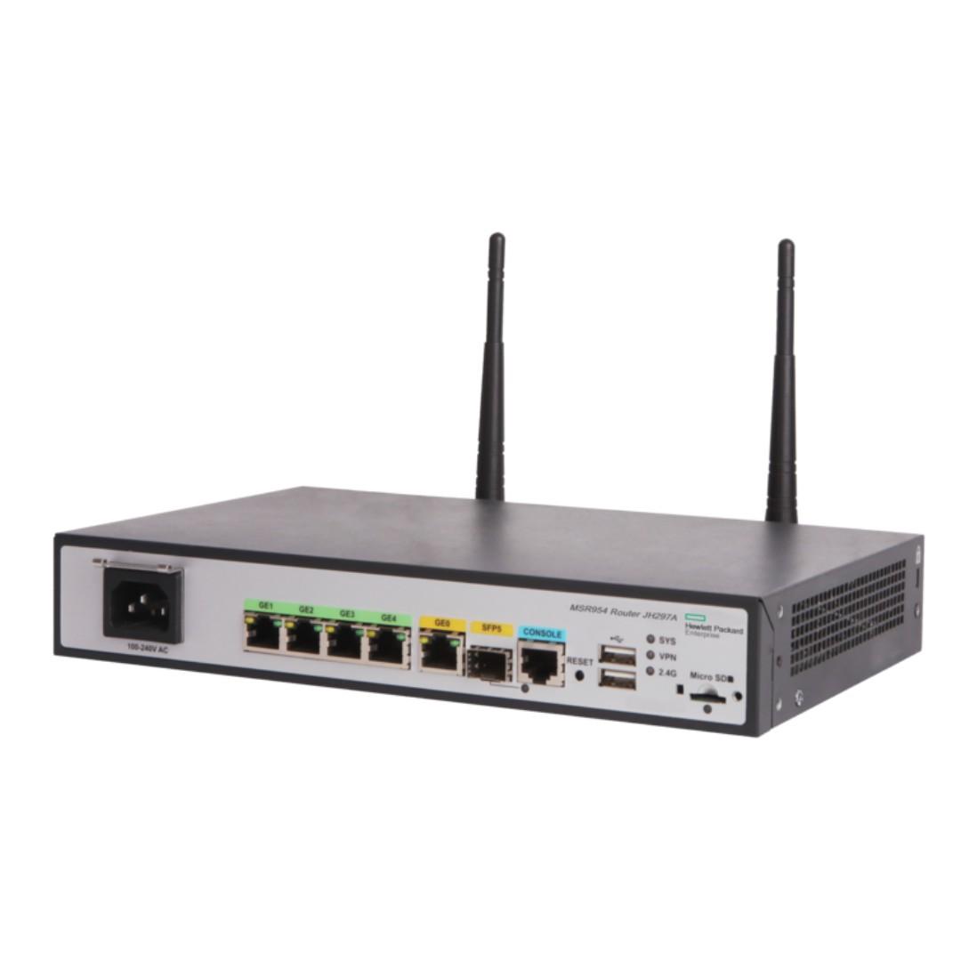 HPE MSR954-W 1GbE SFP (WW) 2GbE-WAN 4GbE-LAN Wireless 802.11n CWv7 ...