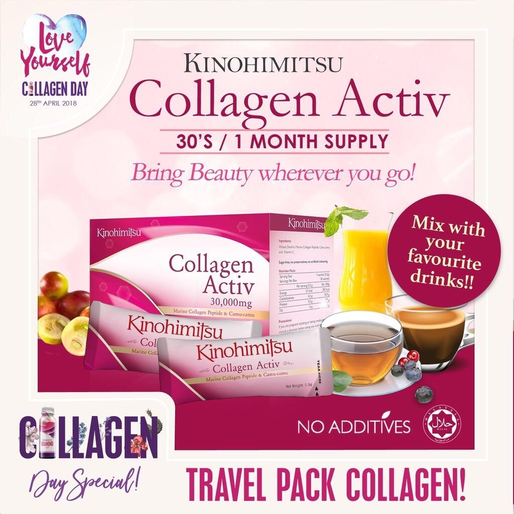 KINOHIMITSU COLLAGEN ACTIV 30'S SACHET DRINK (2 boxes @$50), Health ...