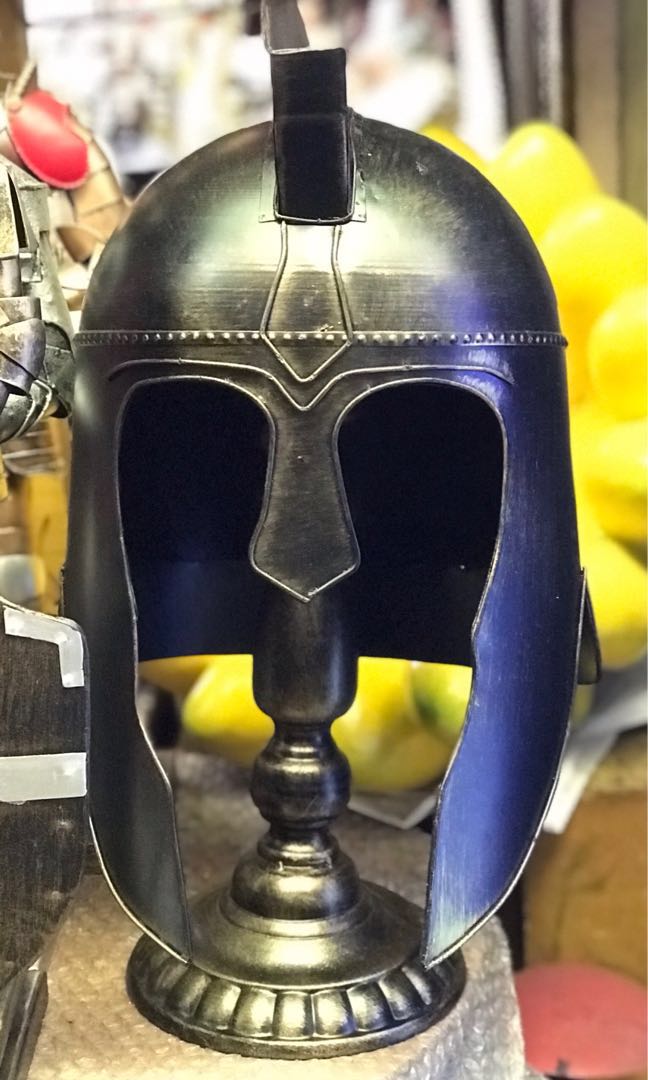 Medieval head armor with stand, Furniture & Home Living, Gardening ...
