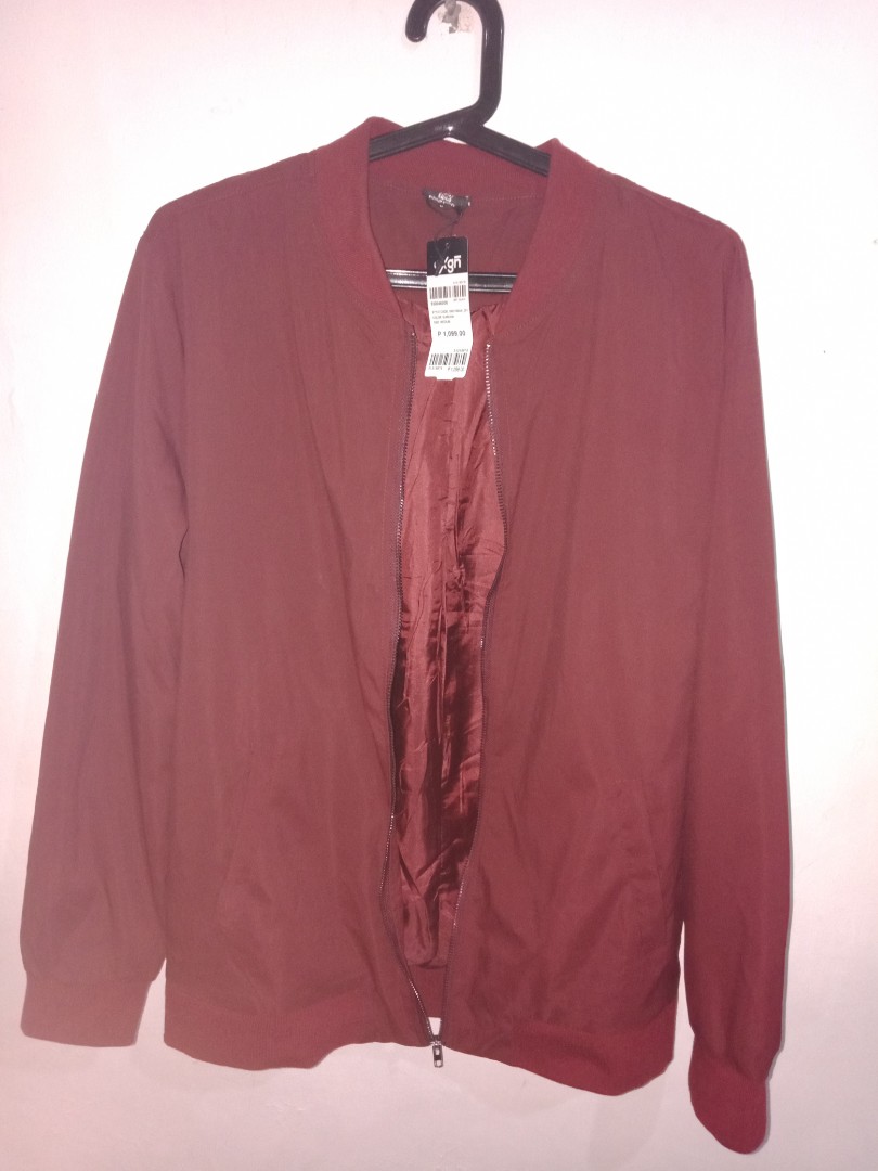 Oxygen Bomber Jacket (Maroon), Men's Fashion, Coats, Jackets and ...