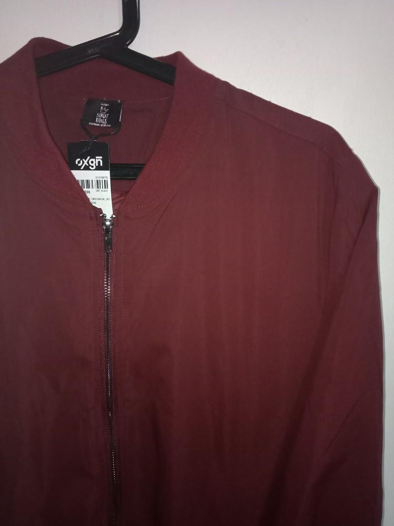 Oxygen Bomber Jacket (Maroon), Men's Fashion, Coats, Jackets and ...