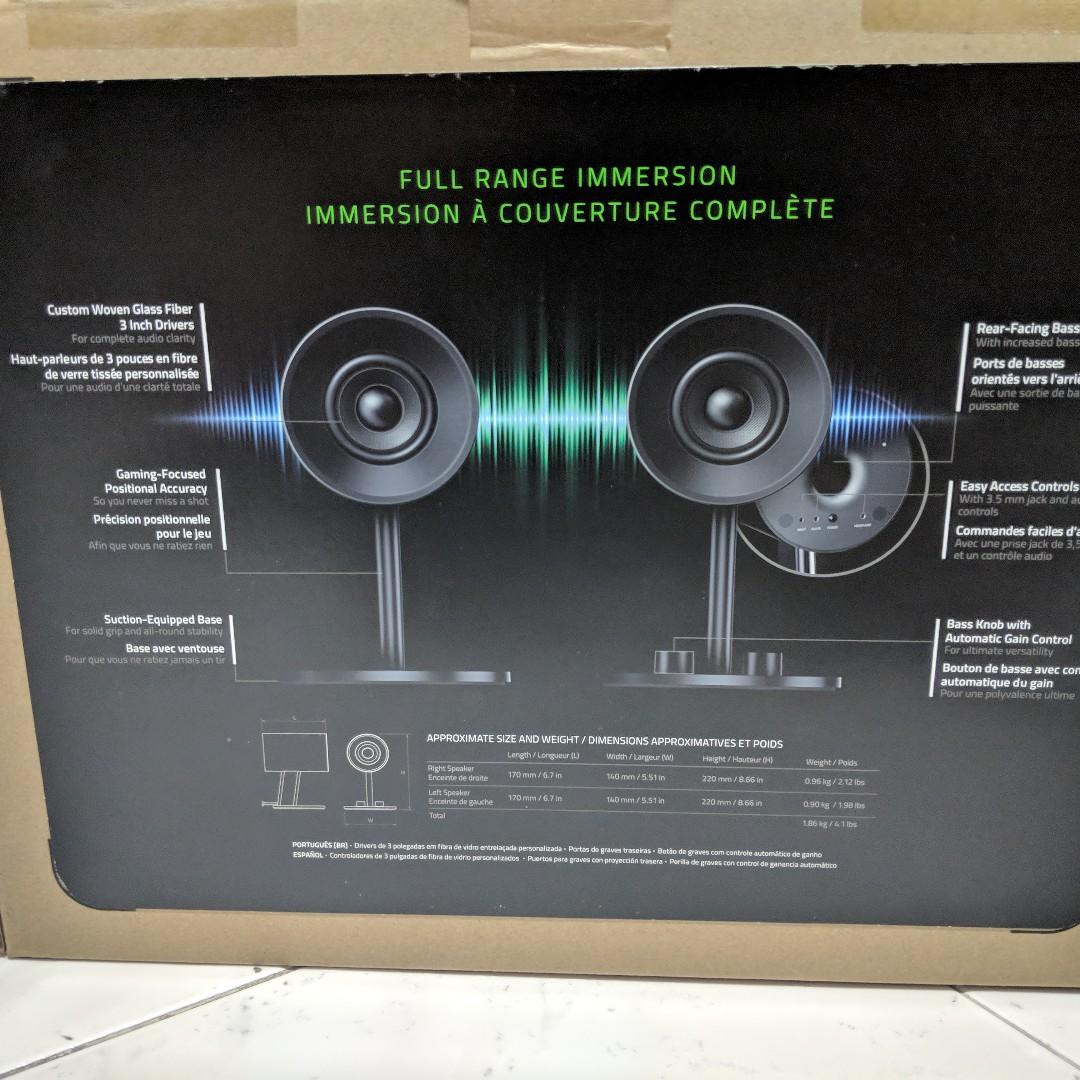 Razer Nommo Speakers (US Plug) Plug And Play With Receipt. For Warranty ...