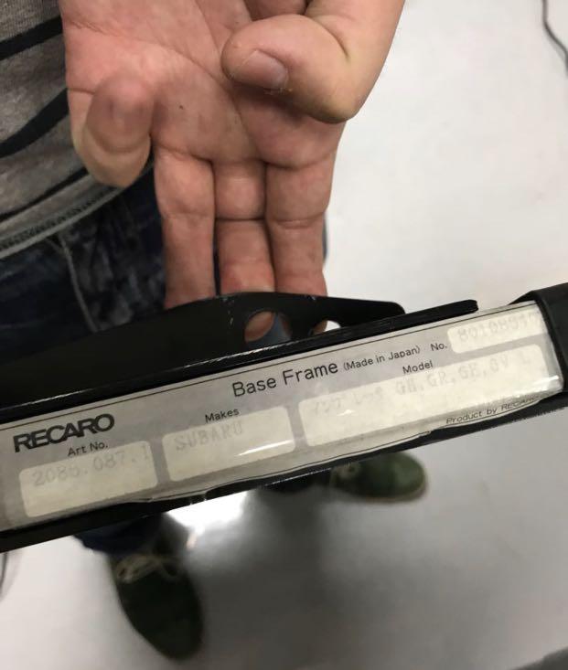 RECARO Base Frame Seat Rail for Subaru WRX STI HB GRF/GRB, Car ...