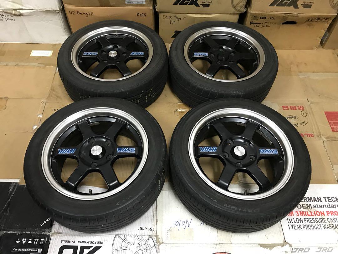 Rim TE37 15 inch 5x114 kembara civic spoon myvi, Auto Accessories on Carousell