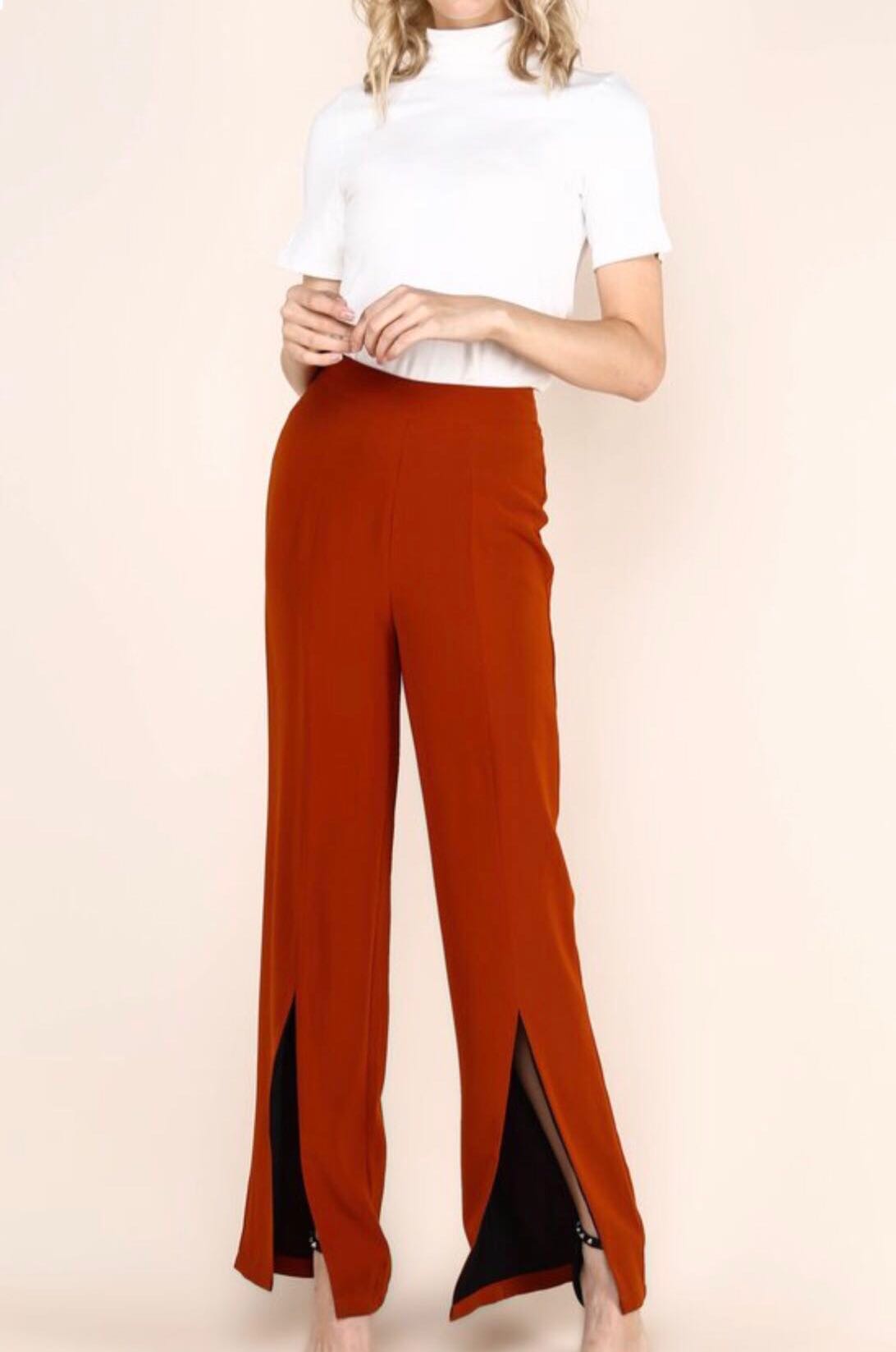 Rust Pants, Women's Fashion, Bottoms, Other Bottoms on Carousell