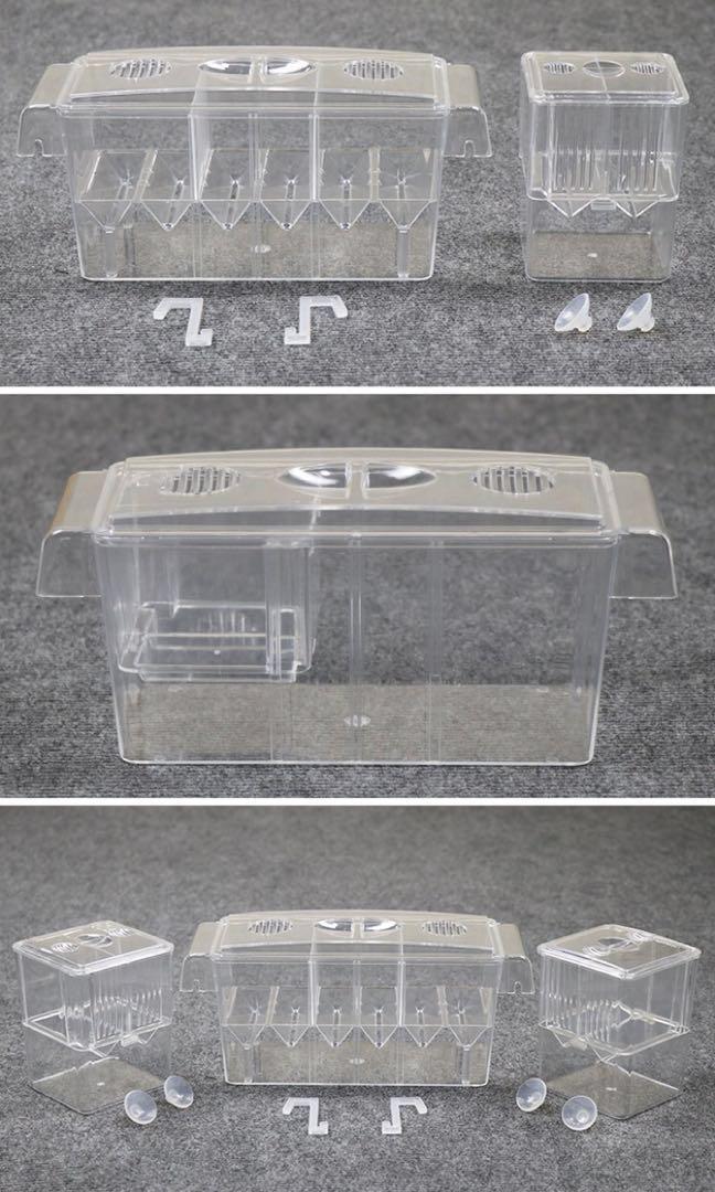 (3in1 bundle) Breeder box internal or external breed box guppy mollie ...
