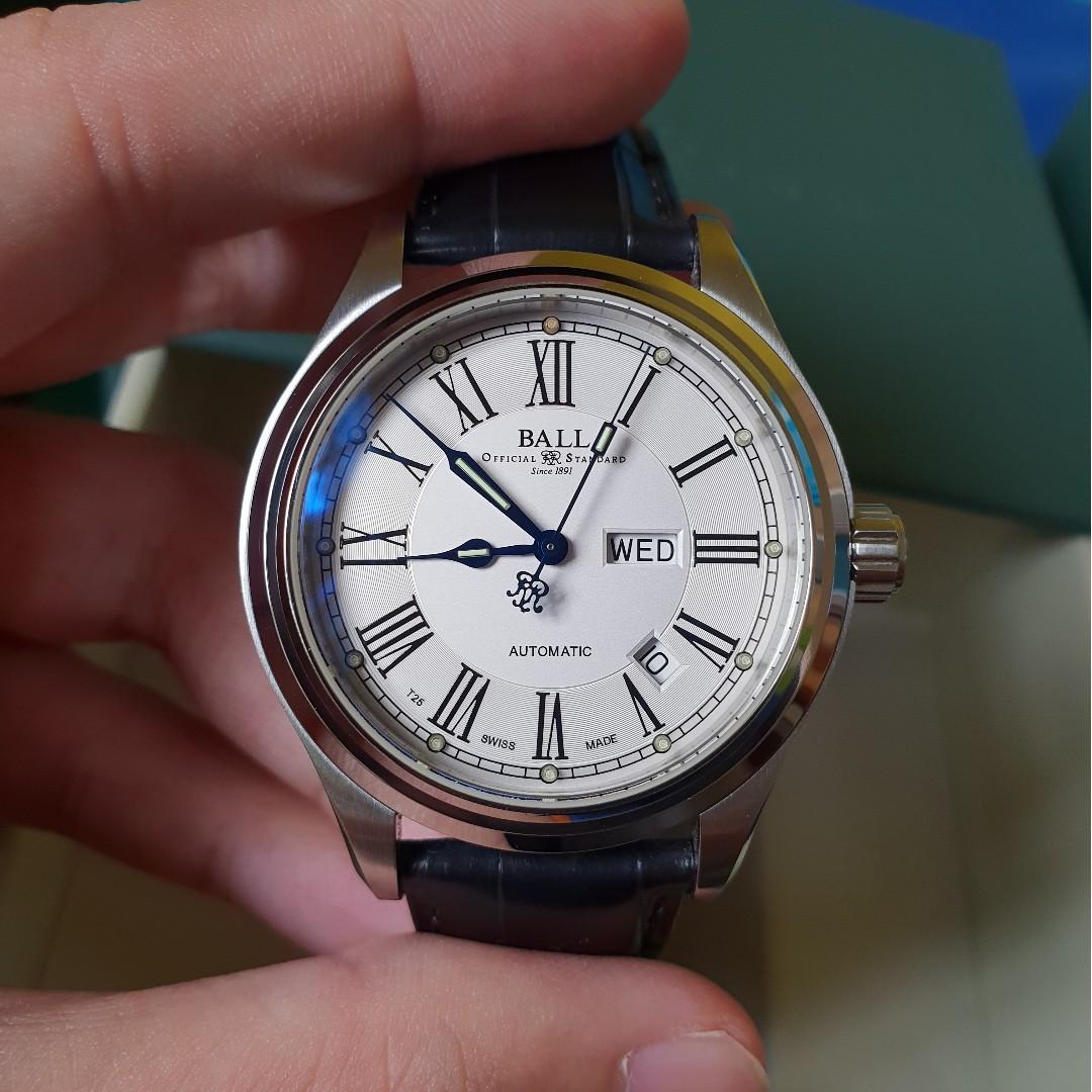 Ball Trainmaster Roman NM1058D-L4J-WH, Luxury, Watches on Carousell