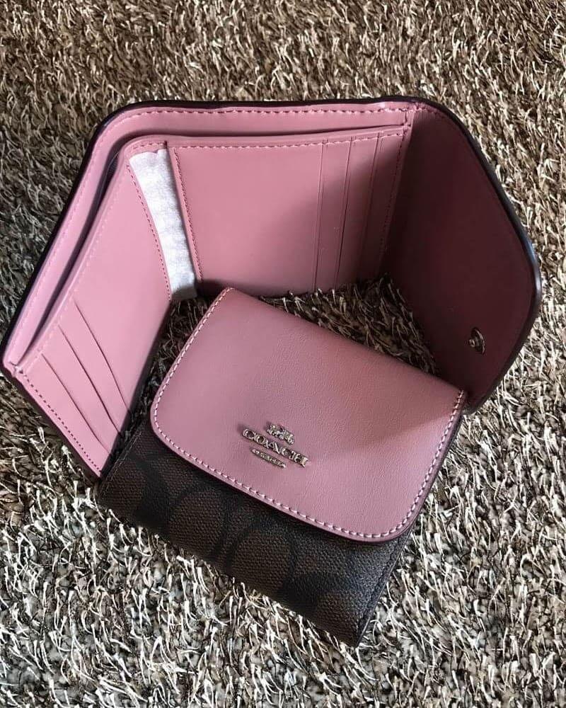 COACH SMALL WALLET IN SIGNATURE CANVAS, Women's Fashion, Bags & Wallets ...