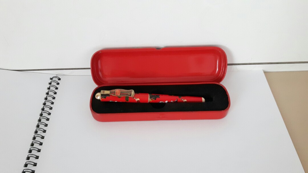 Coca cola Pen w/tin holder, Hobbies & Toys, Memorabilia & Collectibles ...
