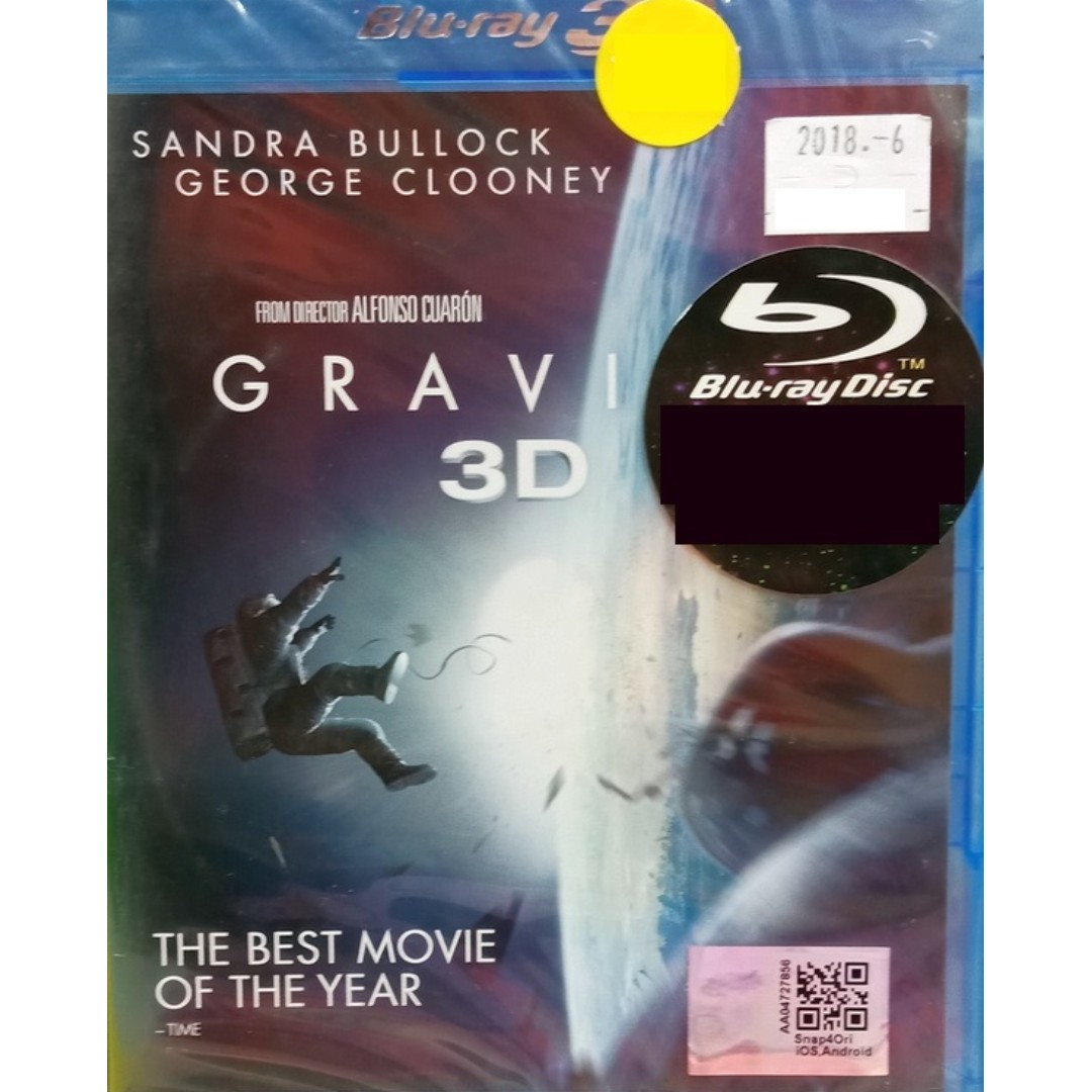 English Movie Gravity Blu-Ray 3D, Hobbies & Toys, Music & Media, CDs & DVDs on Carousell