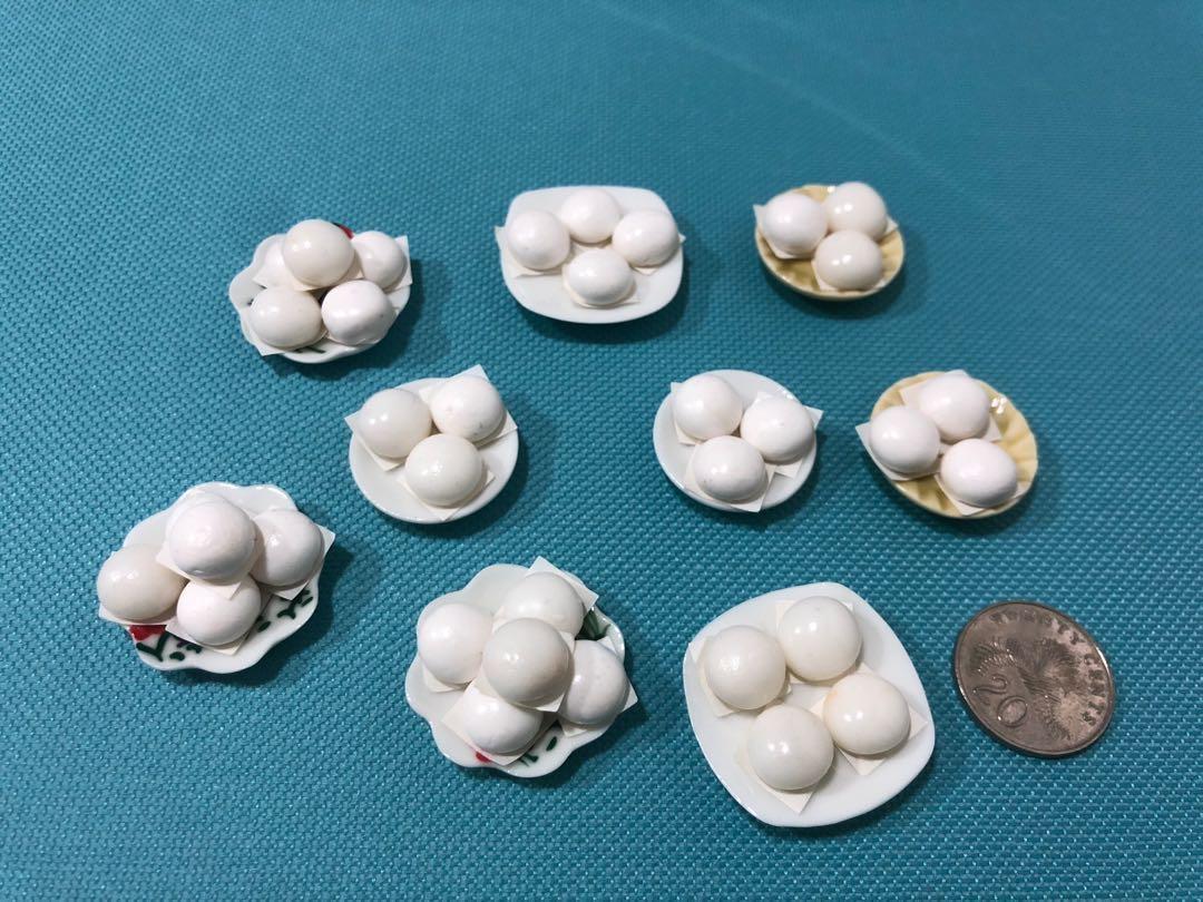 Handmade Miniature red bean pao - bun (clay), Hobbies & Toys ...