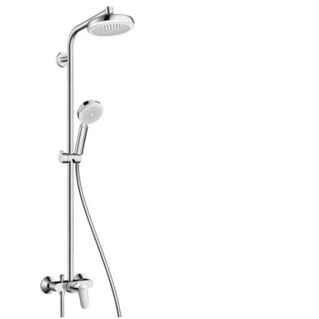 Hansgrohe Crometta 160 Rain shower system with single lever mixer ...