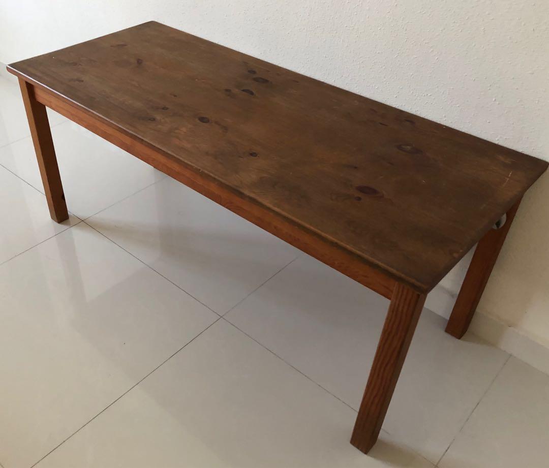 IKEA Pine Wood Coffee Table, Furniture & Home Living, Furniture, Tables ...