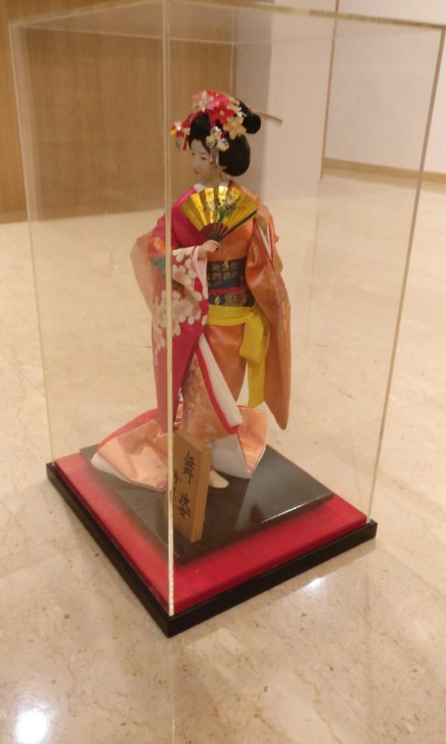 Japanese Doll display with display casing, Furniture & Home Living ...