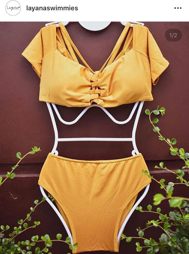 Mustard swimsuit!, Women's Fashion, Swimwear, Bikinis & Swimsuits on ...