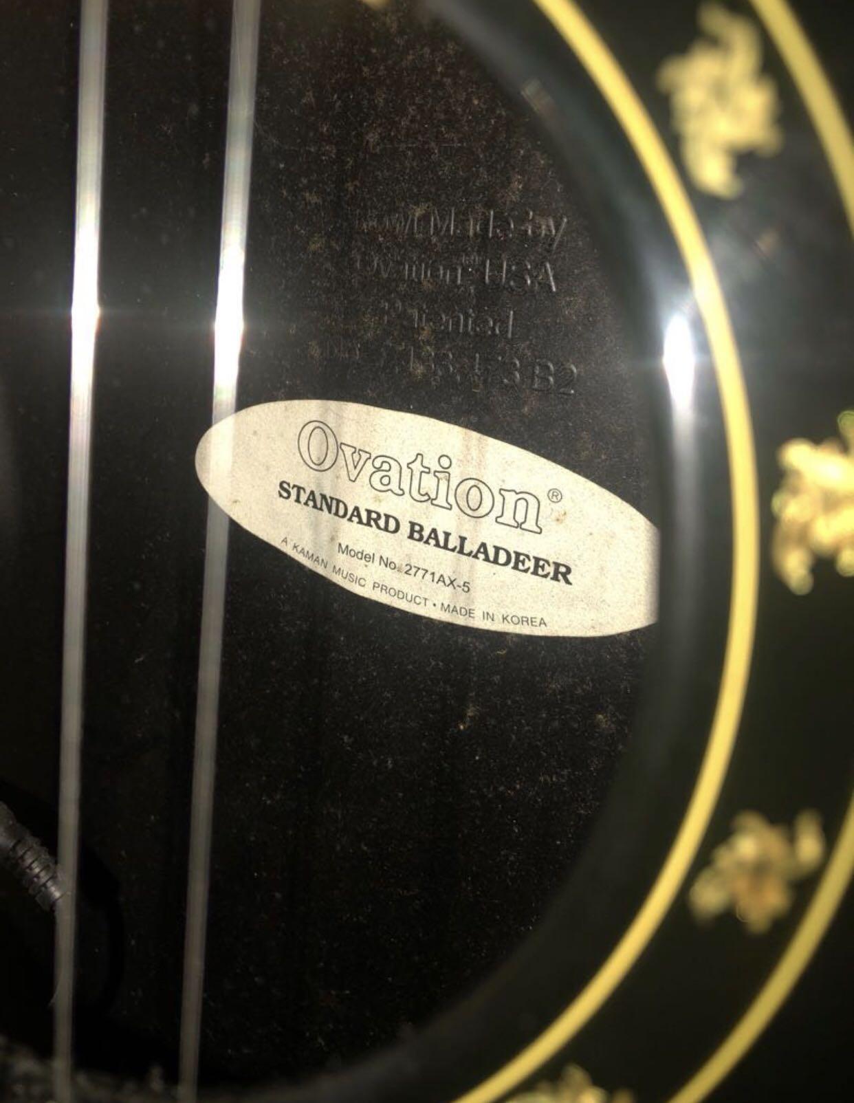 Ovation Standard Balladeer model no.2771AX-5, Hobbies & Toys, Music ...