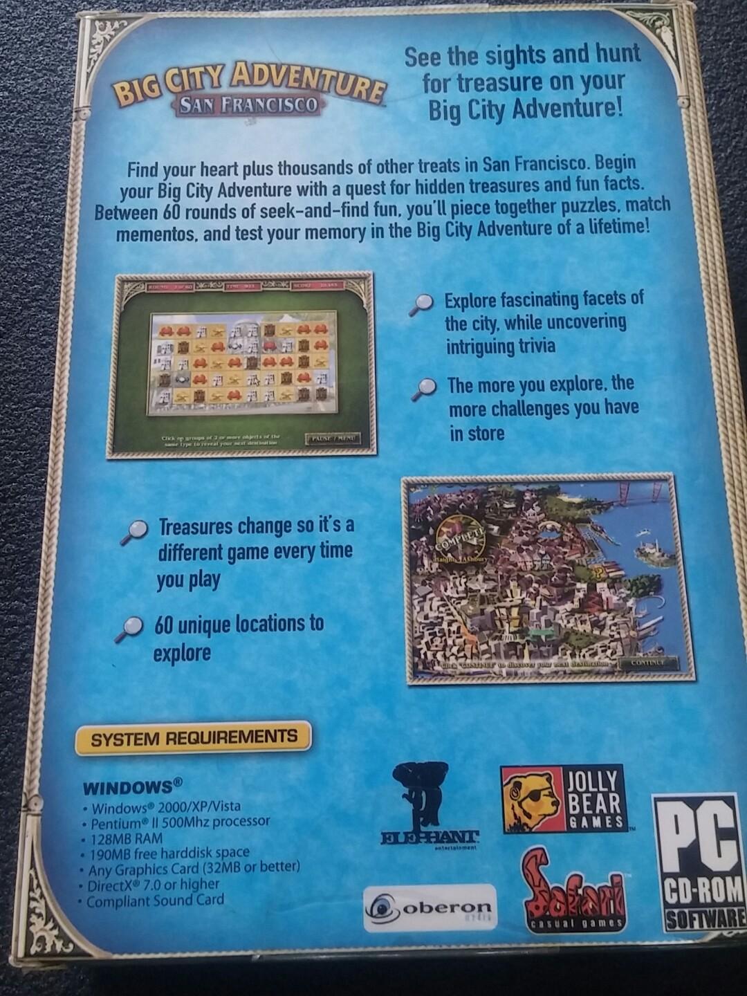 PC CD ROM Games : 4 Titles by Big Fish, Jolly Bear Gsmes, Hobbies ...