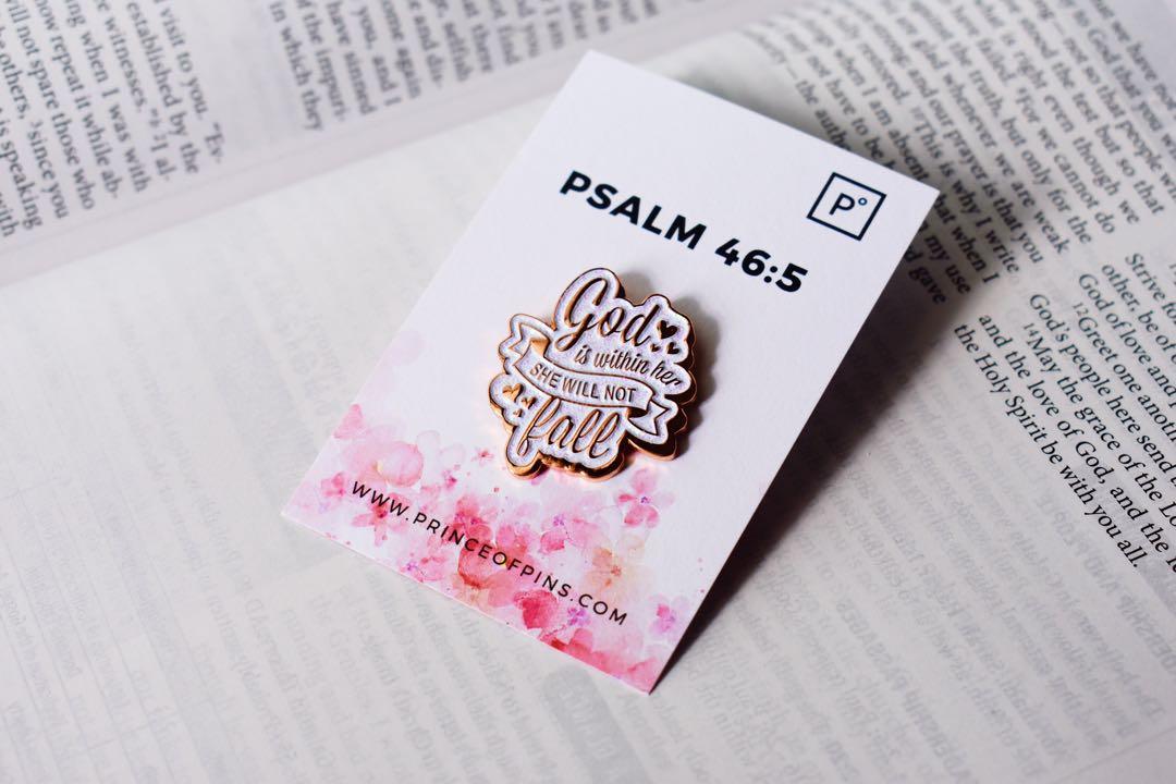 Psalm 46:5 (Christian Enamel Pins), Hobbies & Toys, Stationery & Craft ...