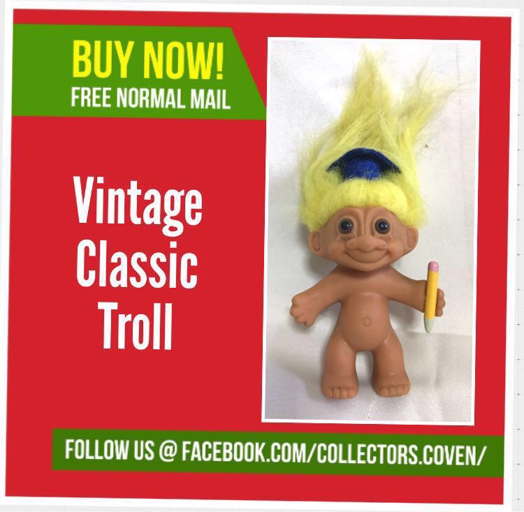 Vintage Original Trolls Toga hat & pencil 4” , TROLL, Hobbies & Toys ...