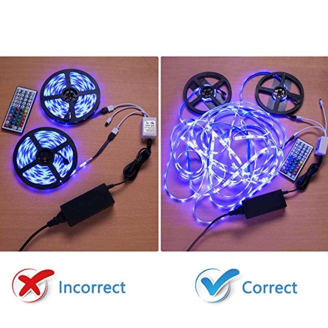 WenTop RGB LED Strip Lights Kit,Non-Waterproof 5m LED ribbon,SMD 5050 ...