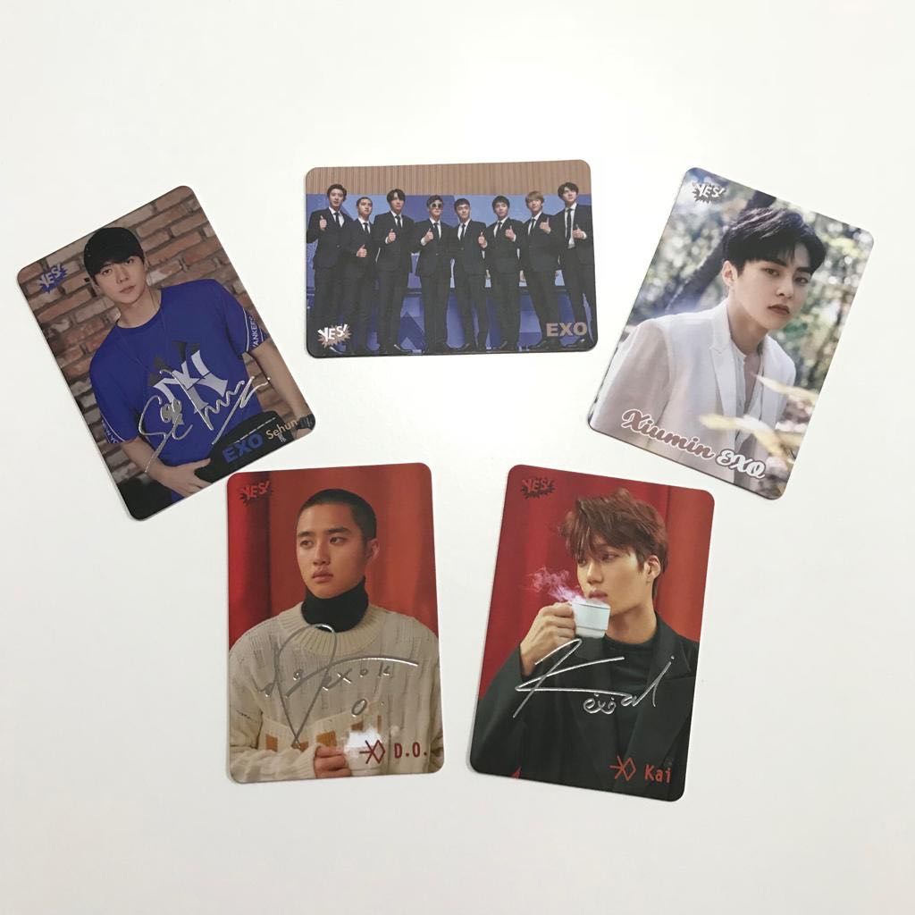 Yes Card EXO, 興趣及遊戲, 收藏品及紀念品, 韓流 - Carousell
