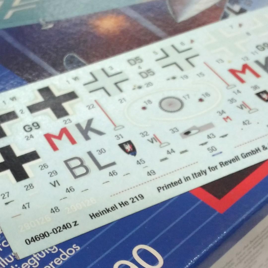 【拼裝模型】1:72 1/72 Revell 利華 04690 Heinkel He219 UHU 轟炸機 戰機, 興趣及遊戲, 玩具 ...