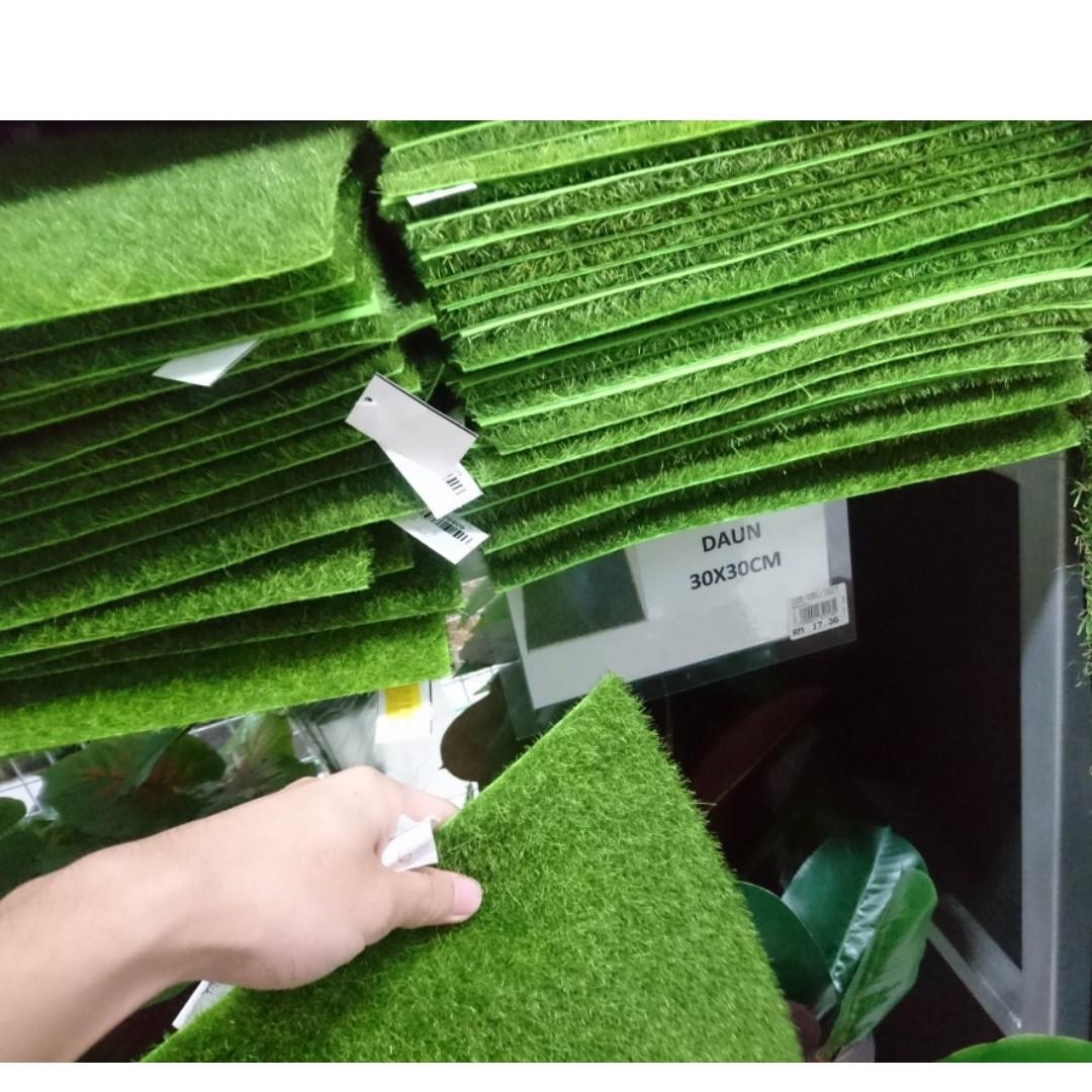30*30cm Rumput Palsu Artificial Grass Carpet, Furniture & Home Living ...
