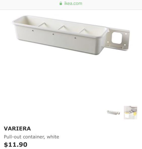 BN IKEA Variera Pull-out Container Rack, Furniture & Home Living ...