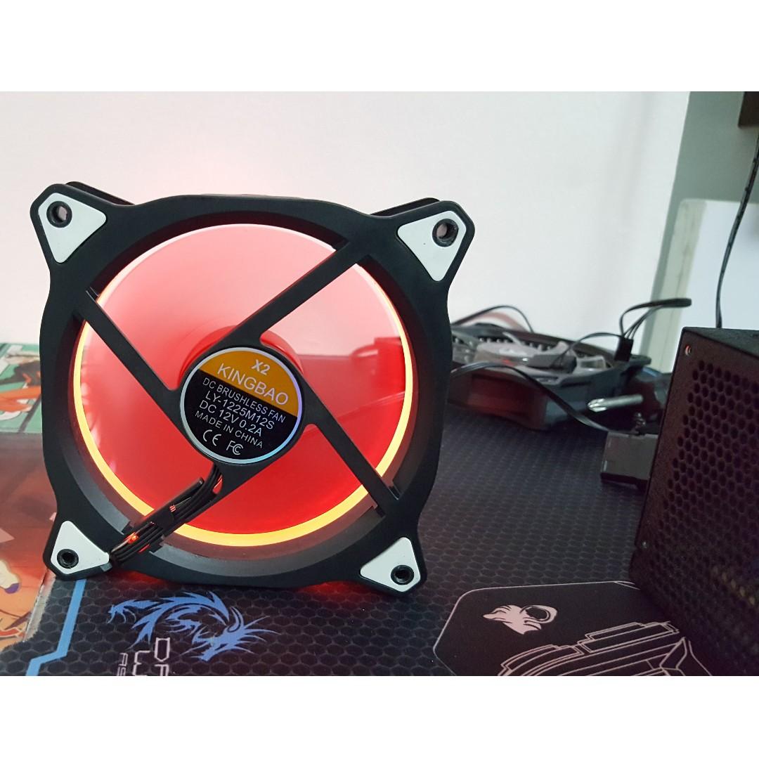(RUSH) Case Fan - Kingbao Red LED Ring Type (4 pcs.), Computers & Tech ...