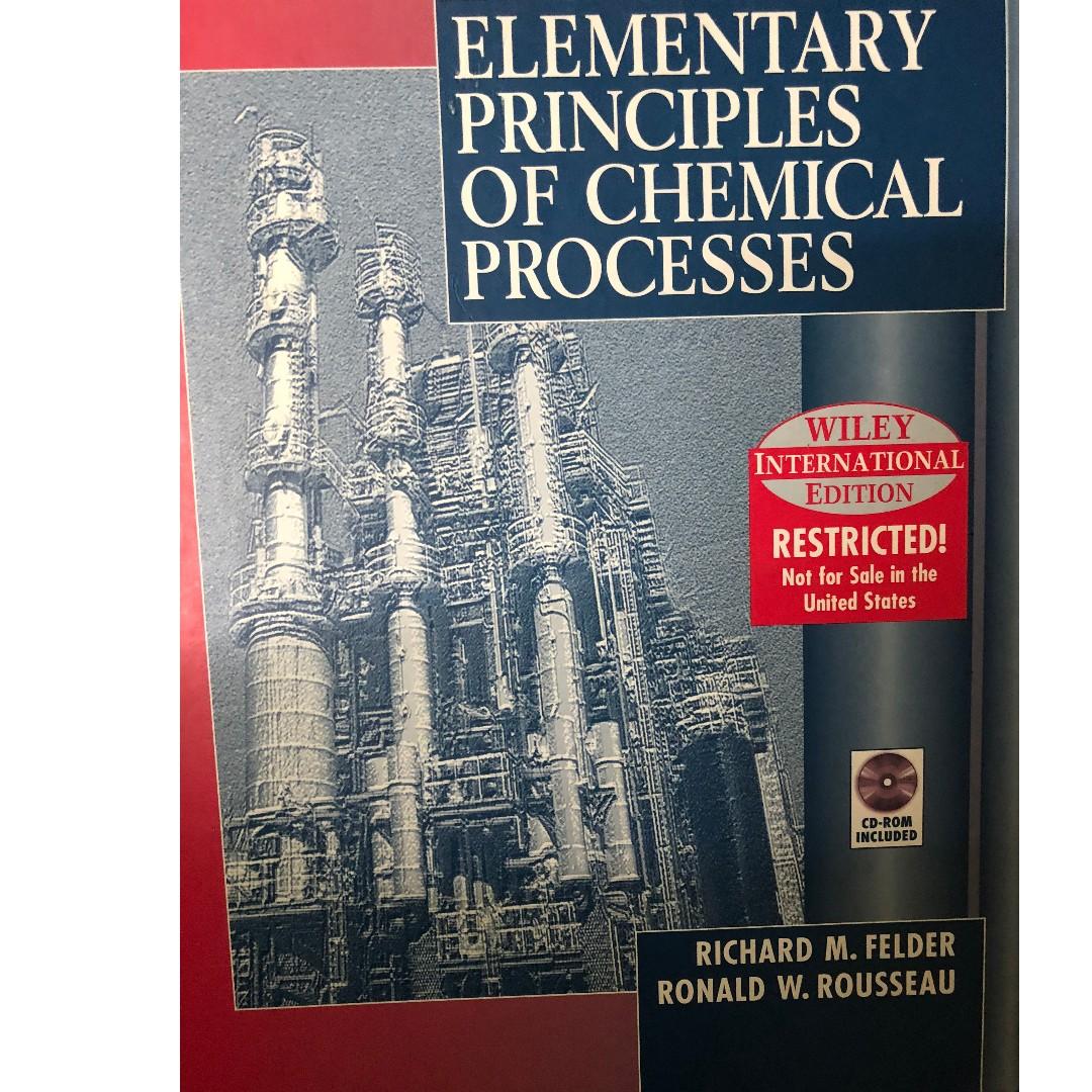Chemical engineering - NUS I st year text book ELEMENTARY PRINCIPLE OF ...