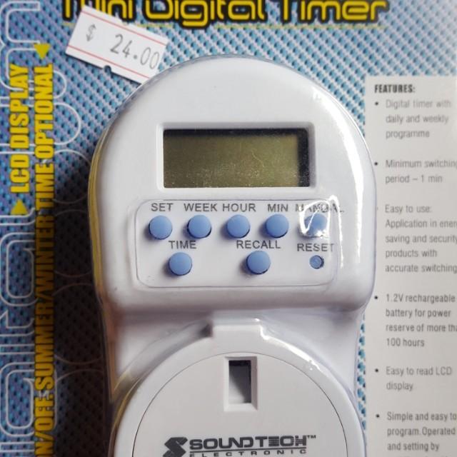 Digital Electricity Timer SoundTech (1 Month Old), Pet Supplies, Homes ...