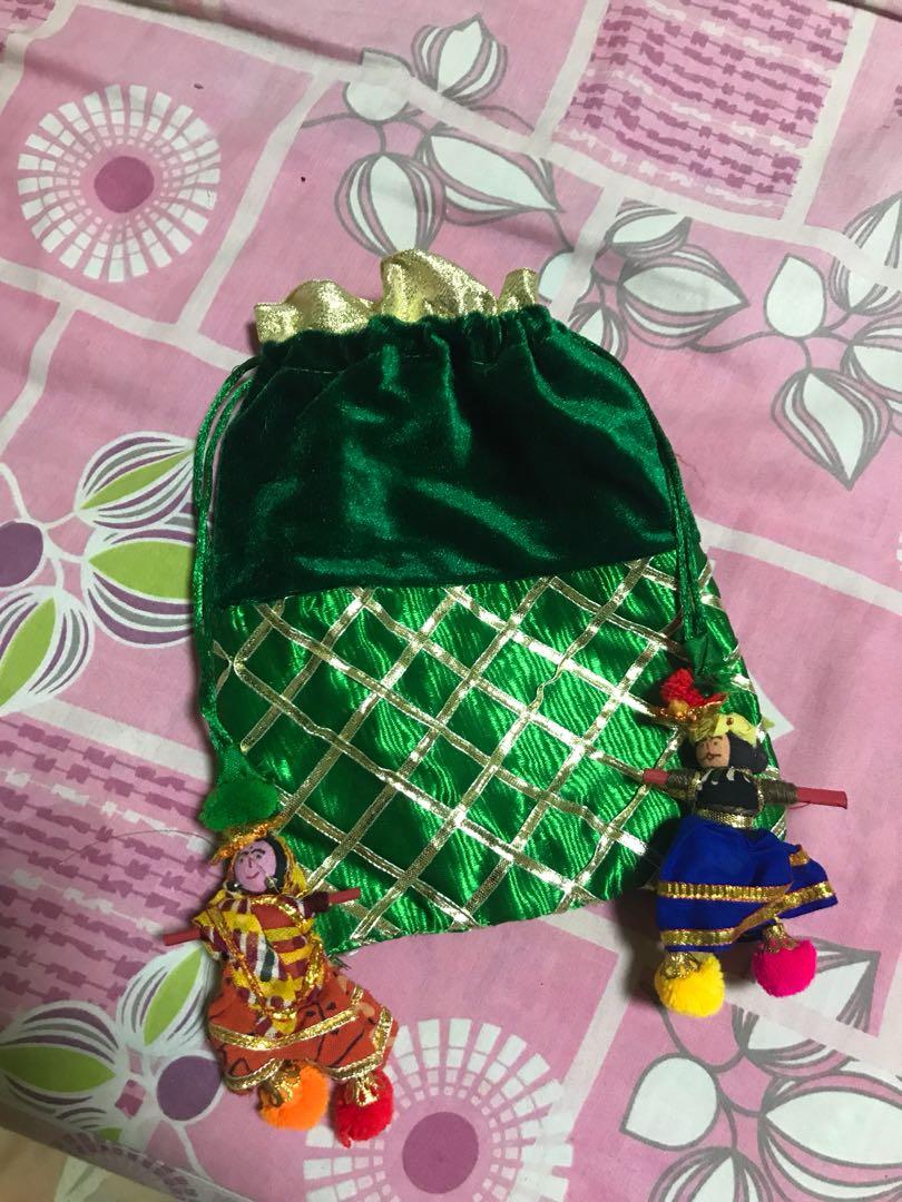 Indian pouch bag, Women's Fashion, Bags & Wallets, Purses & Pouches on ...