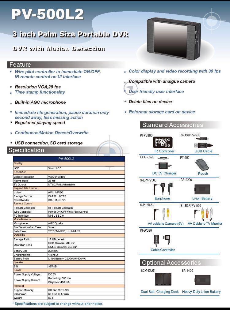 Portable CCTV DVR Recorder-Spy Mini Portable Security CCTV DVR with ...