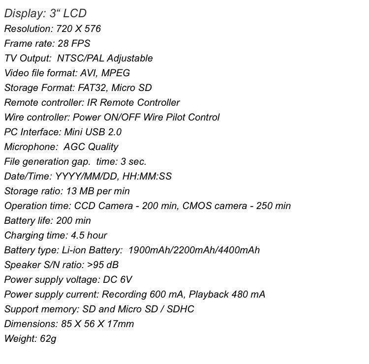 Portable CCTV DVR Recorder-Spy Mini Portable Security CCTV DVR with ...