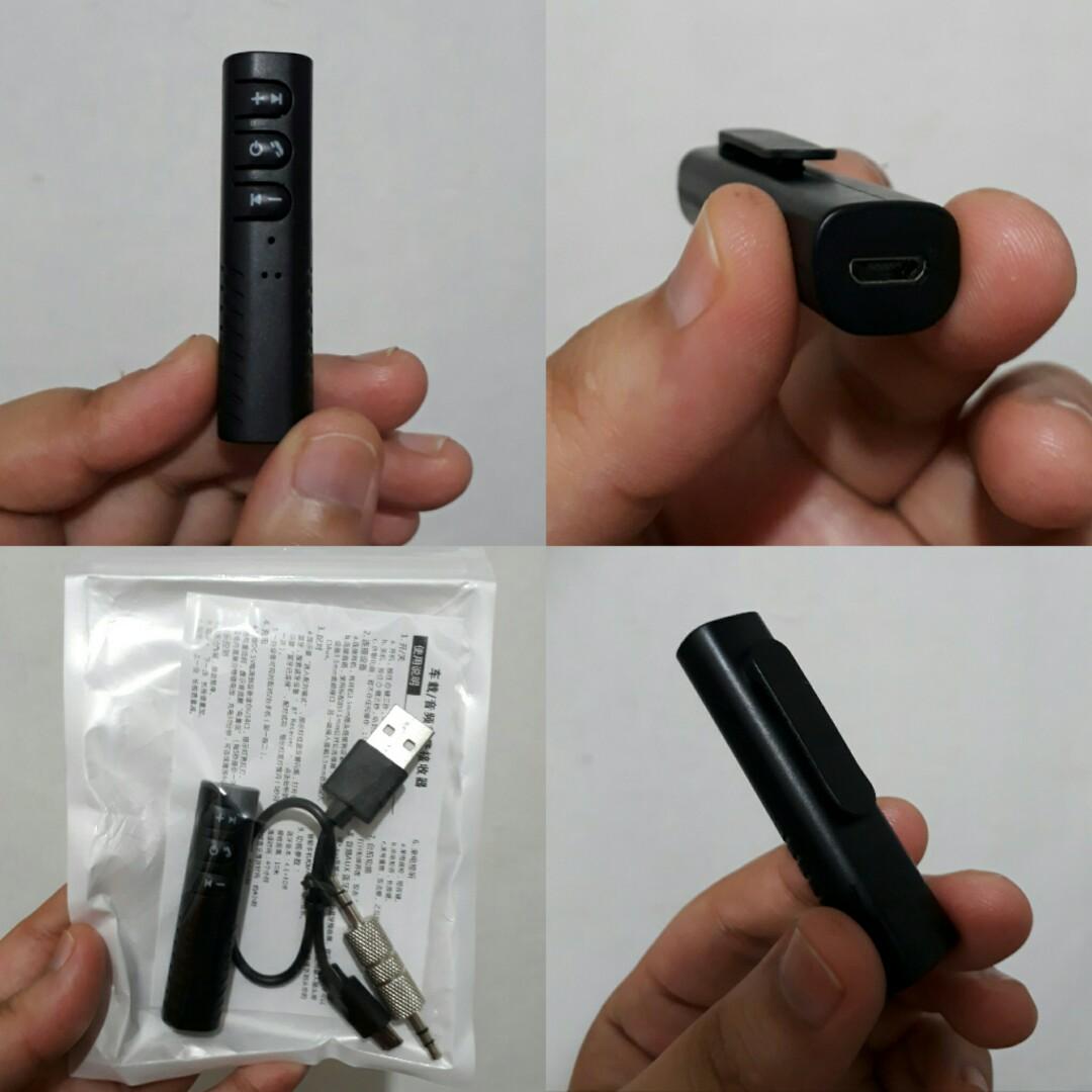 Audio Bluetooth Receiver with Play/Pause/Skip/Volume Control and Mic ...