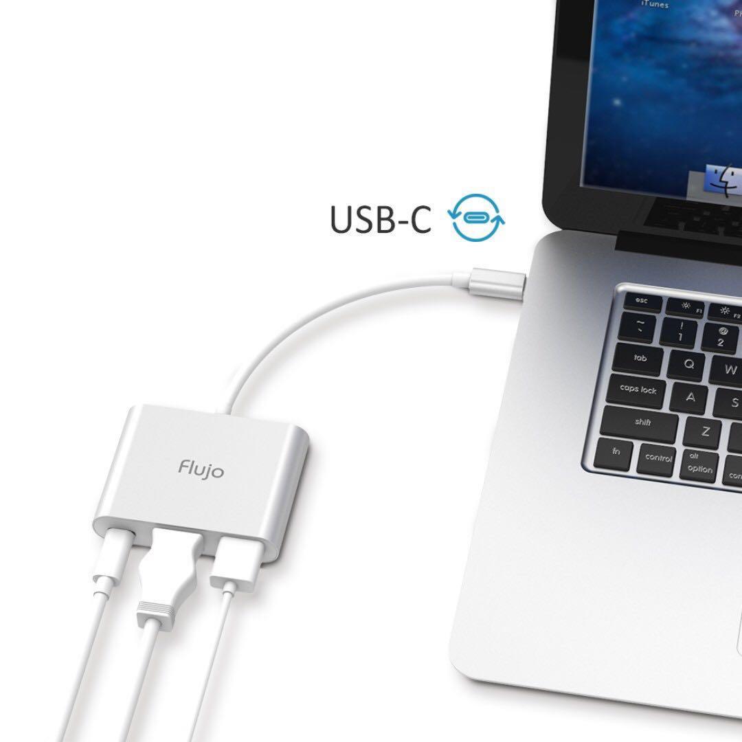 BNIB Flujo USB-C to 4K HDMI/USB 3.0 Adapter With Power Delivery ...