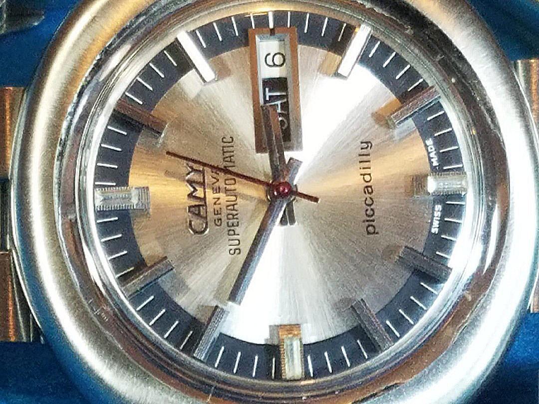 Camy ~ Swiss Made Automatic Watch. Very rare ~ Large size 45mm~ NOS New ...